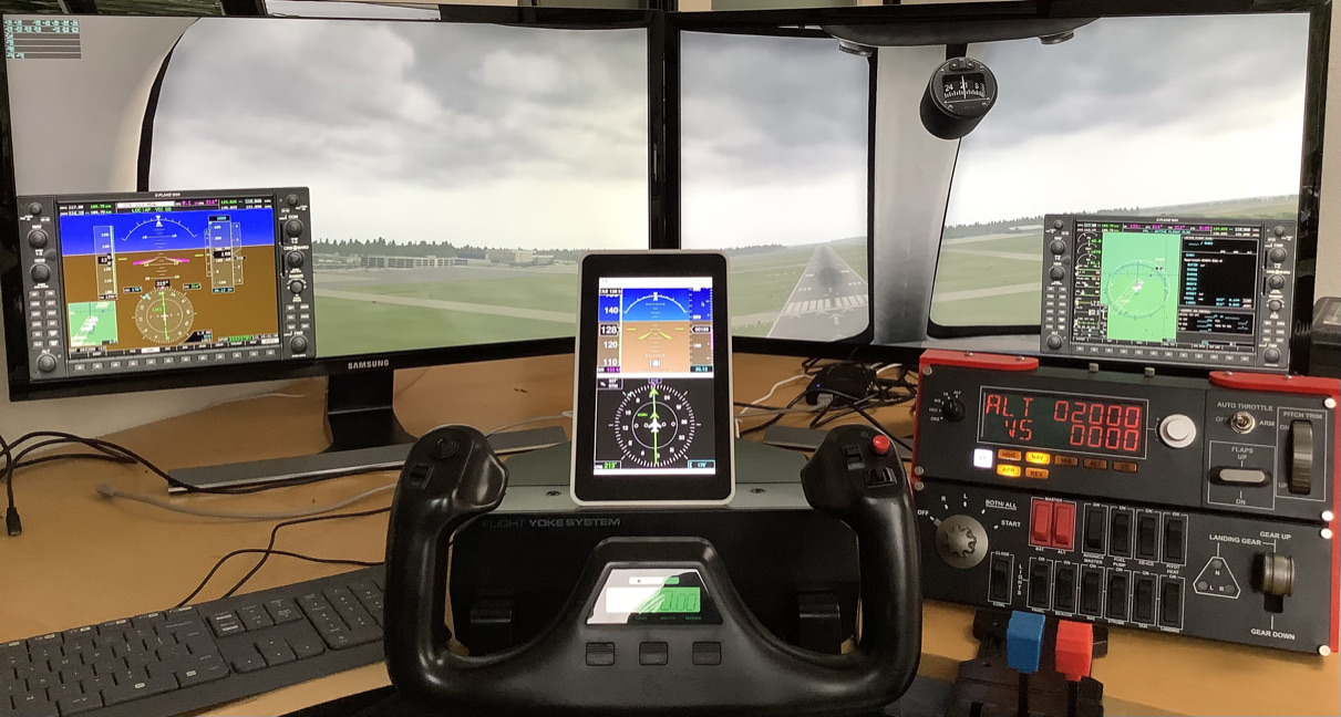 Flight sim setup for flight training - Lauretland